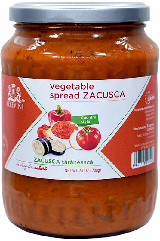 Romanian Rural Eggplant Spread - BELEVINI - Zacusca TARANEASCA 700g ...