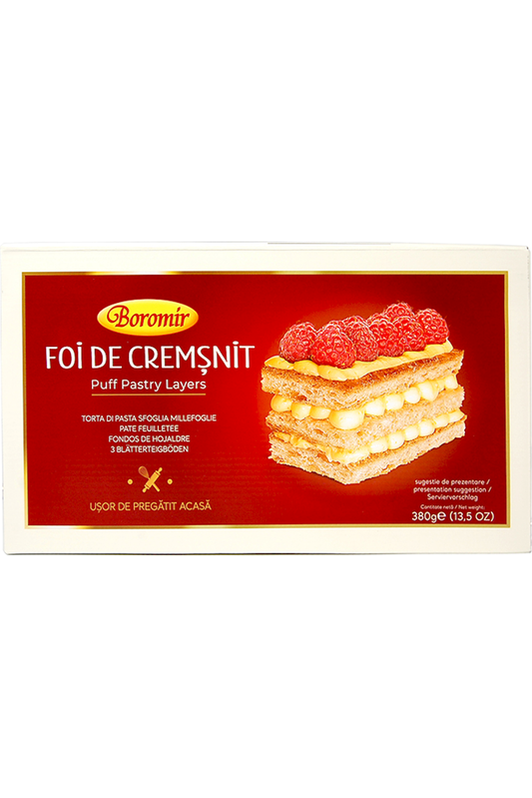 Puff Pastry Sheets - BOROMIR - Foi de Cremsnit (Napoleon) 380g — Euro ...