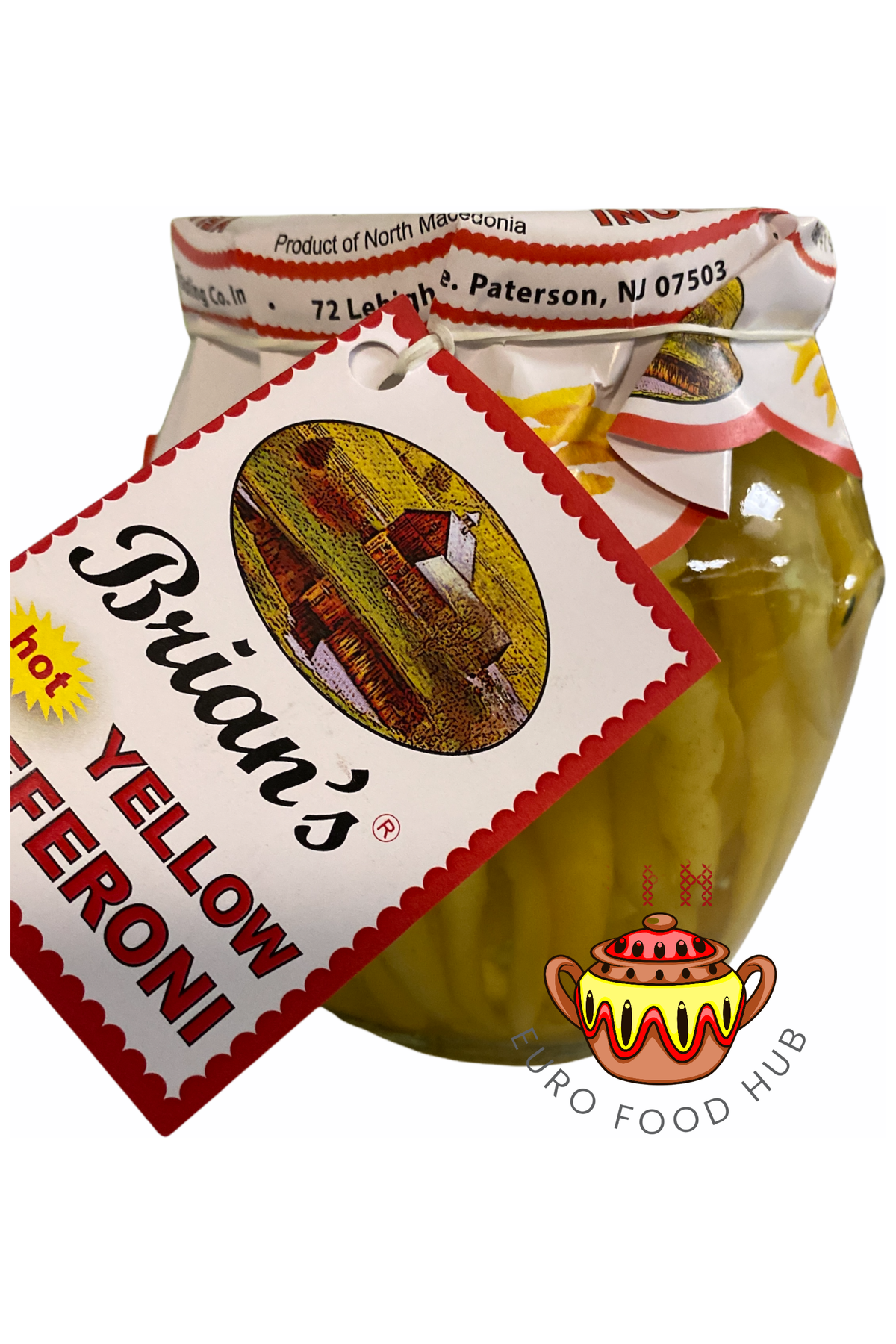 Brian's Yellow Fefferoni - Mild or Hot - 550g — Euro Food Hub, LLC